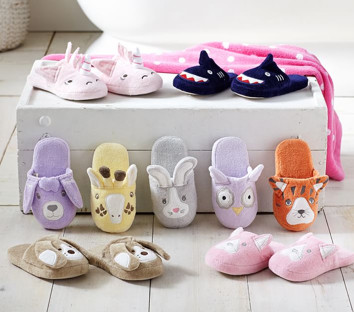 Animal Kids Slippers | Pottery Barn Kids