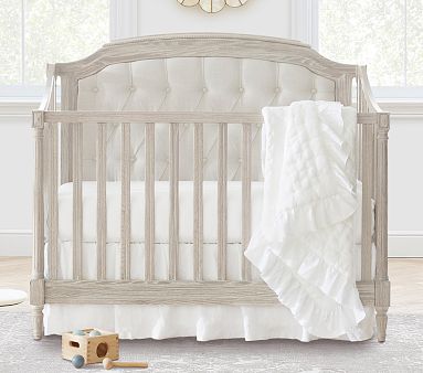 Ruffle European Linen Baby Quilt | Pottery Barn Kids