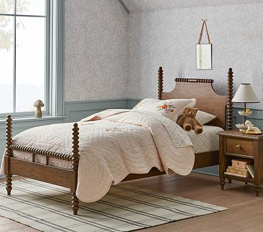 Chris Loves Julia Turned Wood Bed | Pottery Barn Kids