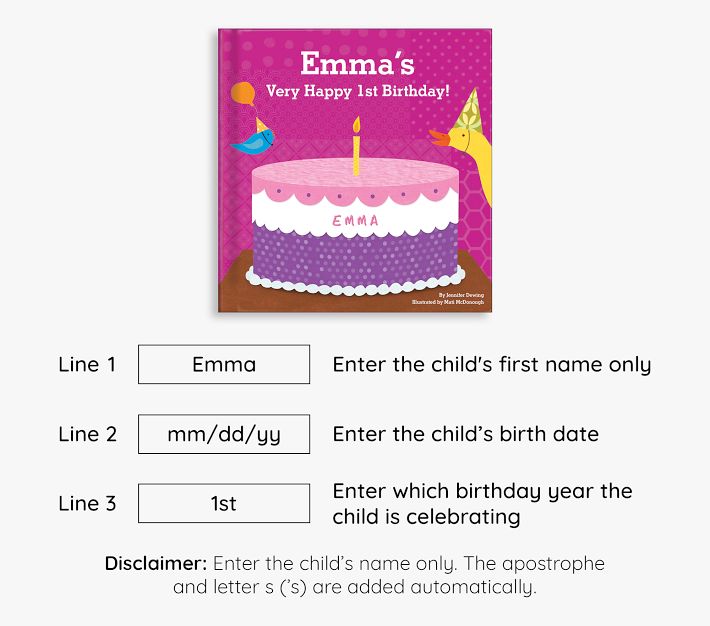 Pink My Very Happy Birthday Personalized Book | Kids Books | Pottery ...