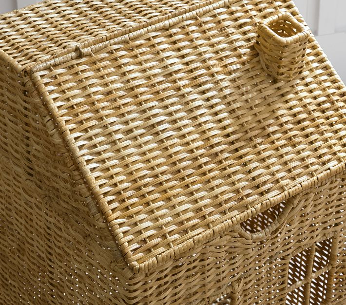 Woven Rattan House-Shaped Hamper | Pottery Barn Kids