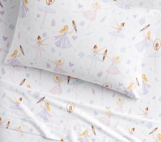 Organic Flannel Nutcracker Kids' Sheet Set | Pottery Barn Kids