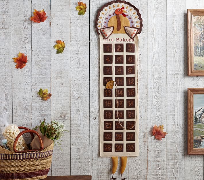 Thanksgiving Personalized Turkey Countdown Calendar | Pottery Barn Kids