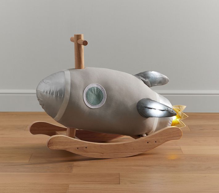 Light-Up Musical Rocket Plush Nursery Rocker | Pottery Barn Kids