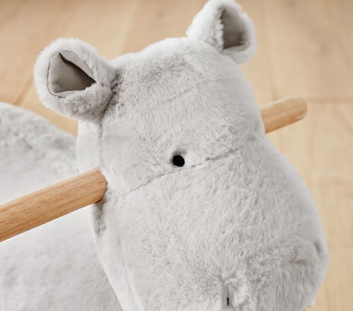 Gray Hippo Plush Nursery Toy Rocker | Animal Rocker | Pottery Barn Kids