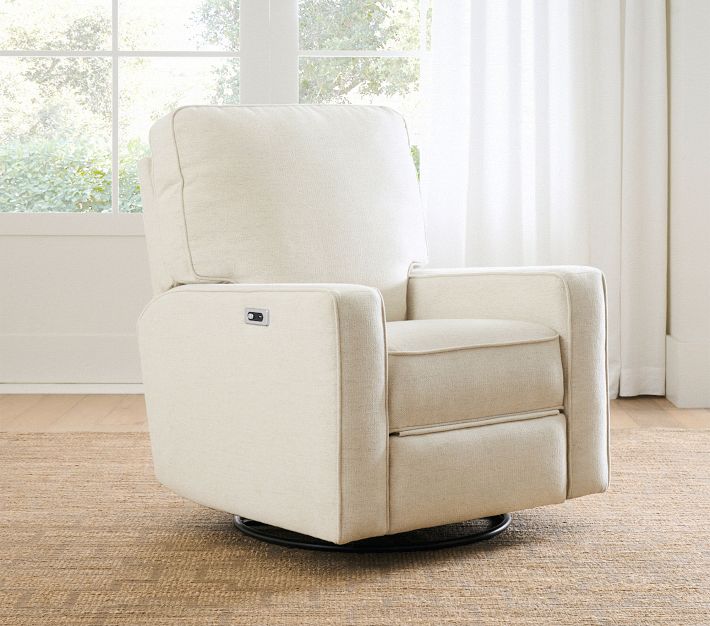 Comfort Square Arm Manual & Power Swivel Recliner | Pottery Barn Kids