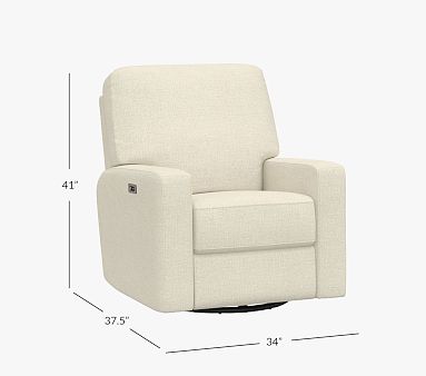 Comfort Square Arm Manual & Power Swivel Recliner | Pottery Barn Kids