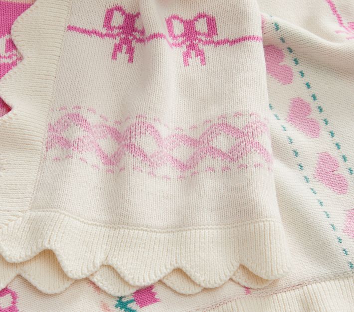 LoveShackFancy Fair Isle Baby Blanket | Pottery Barn Kids