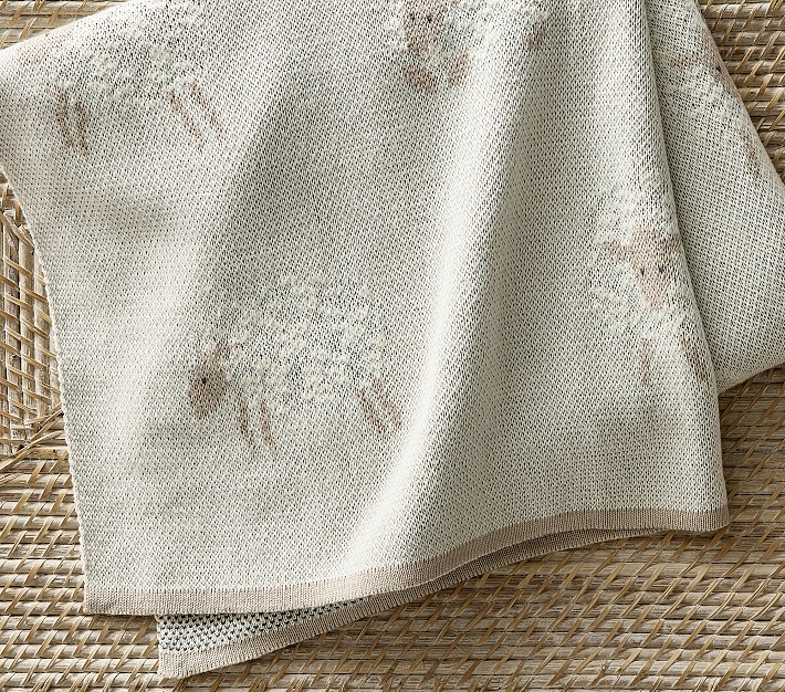 Intarsia Sheep Baby Blanket | Pottery Barn Kids
