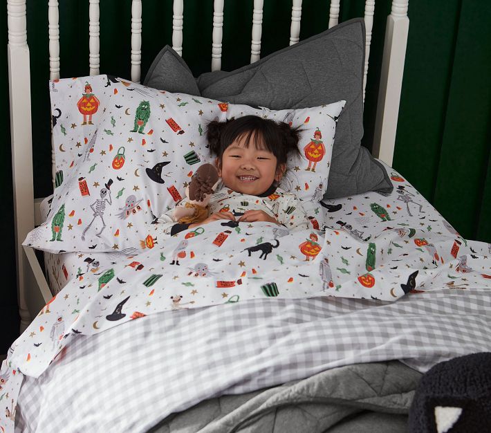 Rifle Paper Co. Halloween Glow-in-the-Dark Sheet Set | Pottery Barn Kids