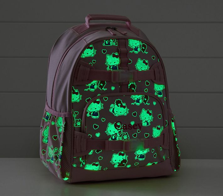 Mackenzie Hello Kitty® Hearts Glow-in-the-Dark Backpacks | Pottery Barn ...