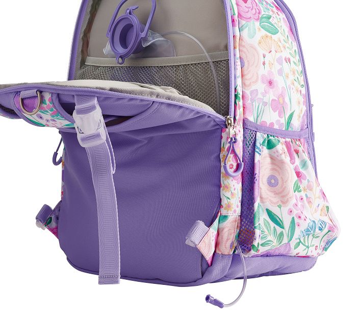 Mackenzie Lavender Floral Blooms Adaptive Backpack & Lunch Bundle, Set ...