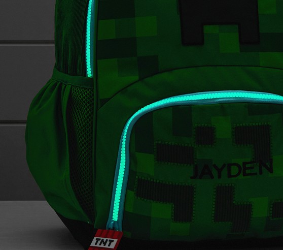 Mackenzie Minecraft™ Creeper Critter Glow-in-the-Dark Backpacks ...