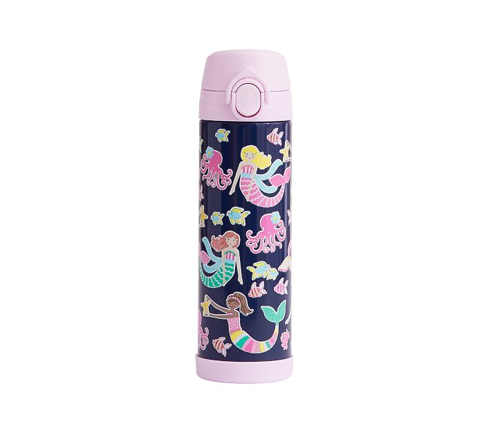 Mackenzie Navy Mermaid Friends Glow-in-the-Dark Water Bottles | Pottery ...