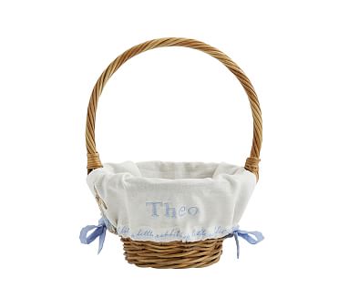 Peter Rabbit™ Bunny Script Easter Basket Liner | Pottery Barn Kids