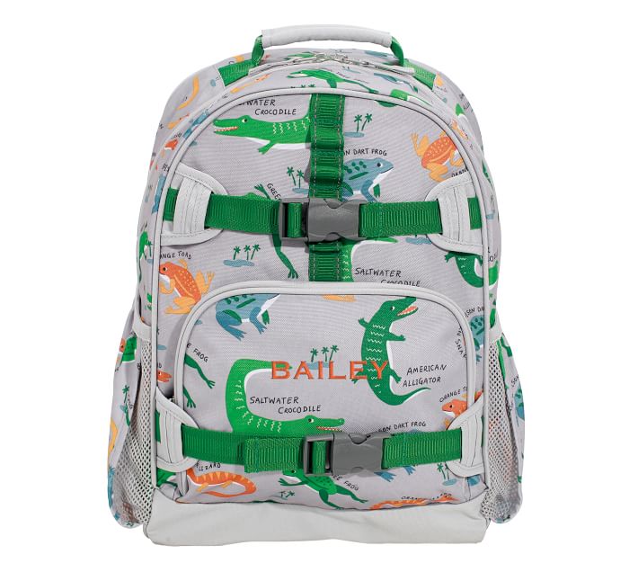 Mackenzie Gray Reptiles Backpacks | Pottery Barn Kids