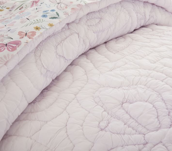 Ruched Butterfly Quilt & Shams | Pottery Barn Kids