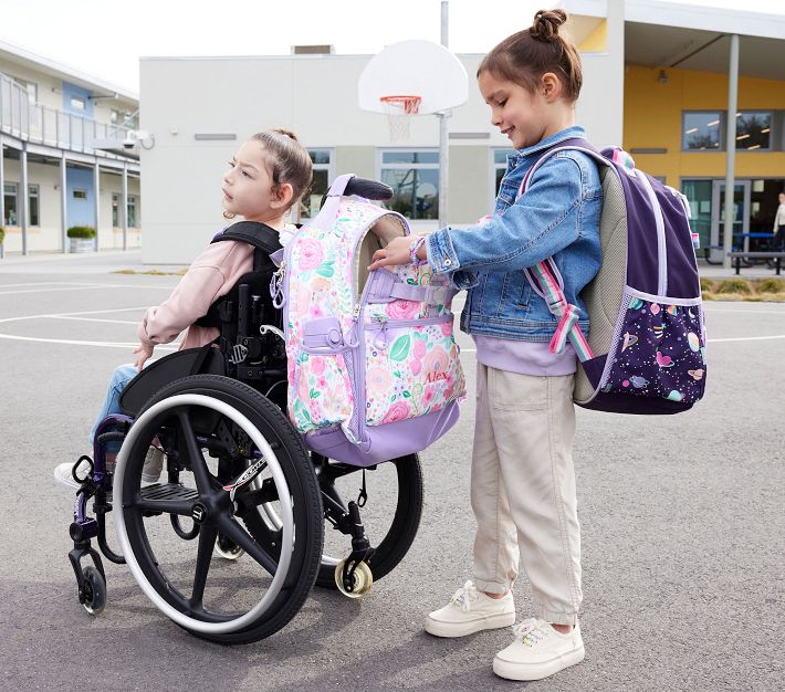 Mackenzie Lavender Floral Blooms Adaptive Backpack & Lunch Bundle, Set ...
