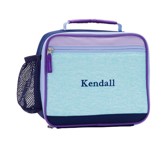 Mackenzie Lavender/Aqua/Navy Colorblock Lunch Boxes | Pottery Barn Kids