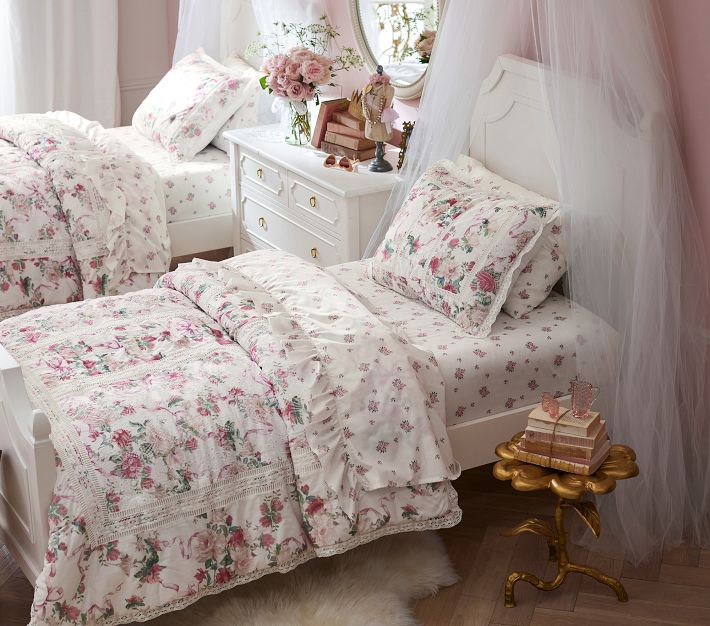 LoveShackFancy Cabbage Rose Quilt & Shams | Pottery Barn Kids