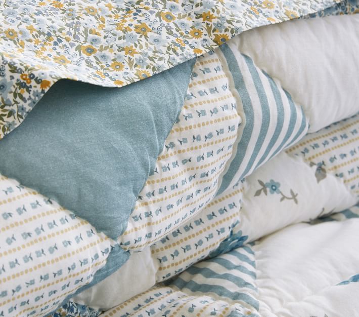 Emily & Meritt Triangle Patchwork Quilt & Shams | Pottery Barn Kids