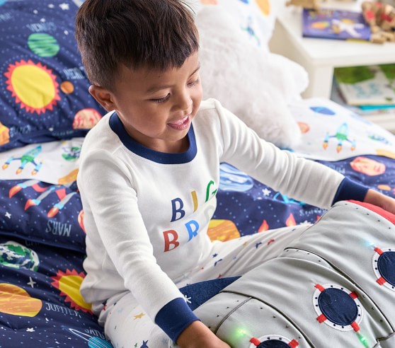 Solar System Glow-in-the-Dark Comforter & Shams | Pottery Barn Kids
