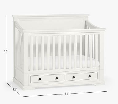Larkin 4-in-1 Convertible Storage Crib | Pottery Barn Kids