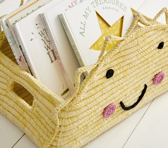 Sun Shaped Woven Cotton Storage Basket | Pottery Barn Kids