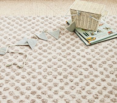 Performance Textured Dot Rug | Pottery Barn Kids