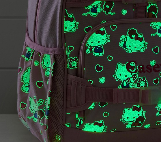 Mackenzie Hello Kitty® Hearts Glow-in-the-Dark Backpacks | Pottery Barn Kids