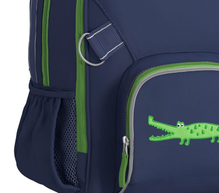 Fairfax Solid Navy & Green Trim Kids Backpacks | Pottery Barn Kids