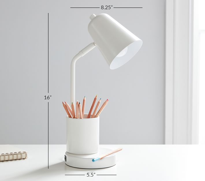 USB Task Lamp with Storage | Pottery Barn Kids