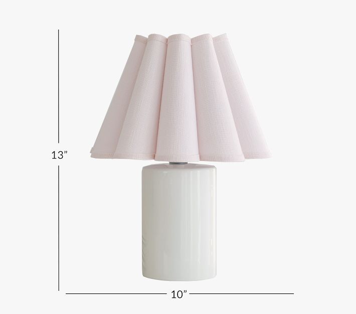 Ceramic Cylinder Fluted Lamp | Pottery Barn Kids