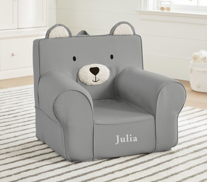 Kids Anywhere Chair®, Twill Bear | Pottery Barn Kids