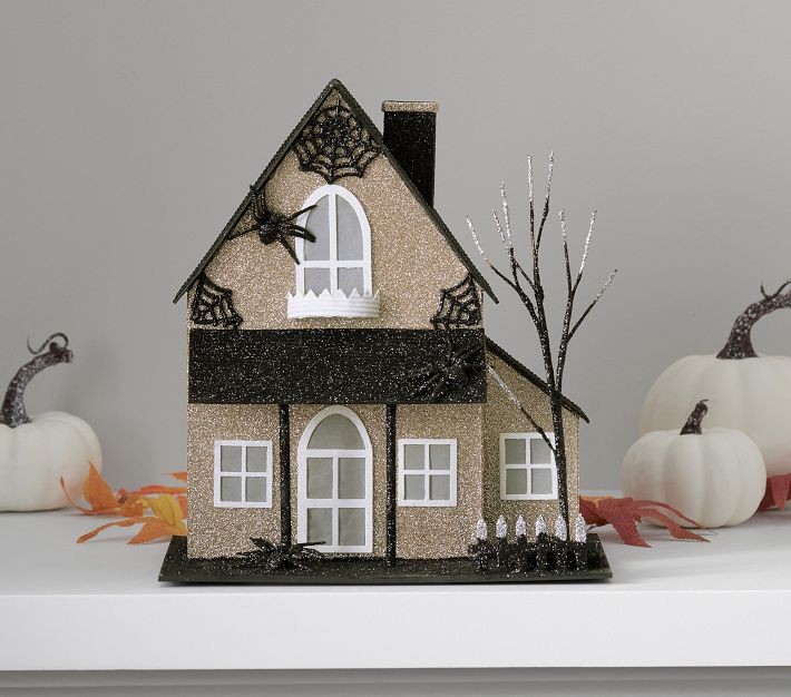 Light-Up Mantel Spider Web House | Pottery Barn Kids
