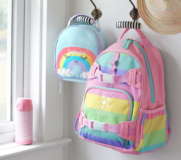 Mackenzie Pastel Multi Stripe Backpack & Lunch Bundle, Set of 3 ...