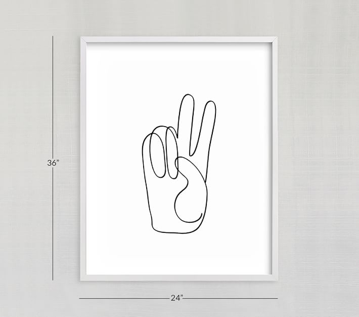 Chasing Paper Peace Sign Art | Modern Nursery Art | Pottery Barn Kids