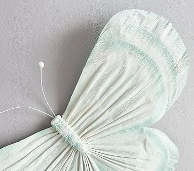 Aqua Crepe Paper Butterflies, Set of 2 | Pottery Barn Kids