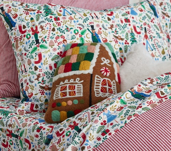 Rifle Paper Co. Gingerbread Felt Pillow | Pottery Barn Kids