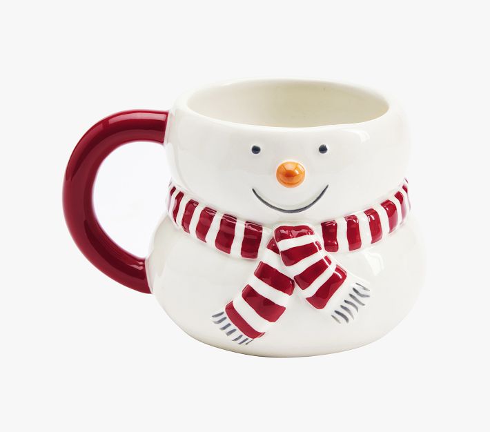 Snowman Shaped Kid Mugs, Set of 4 | Pottery Barn Kids