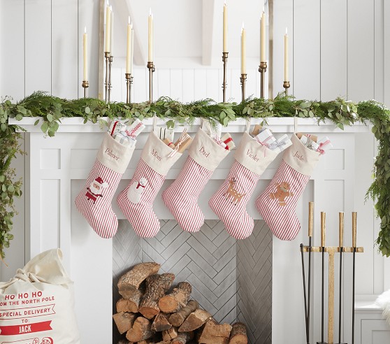 Ticking Stripe Christmas Stocking Collection | Pottery Barn Kids