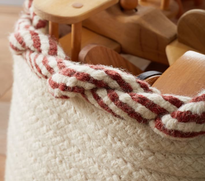 Open Box: Twist Lock Wool Blend Basket | Pottery Barn Kids