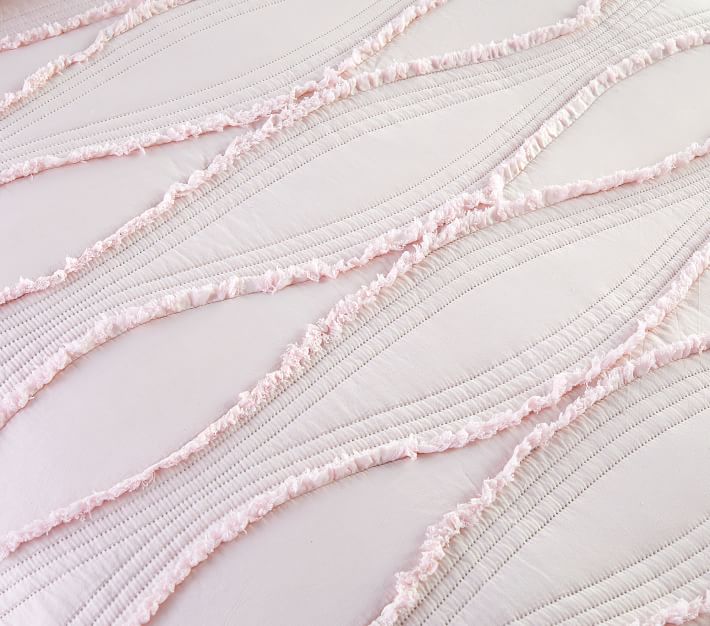 Textured Waves Recycled Microfiber Shams | Pottery Barn Kids