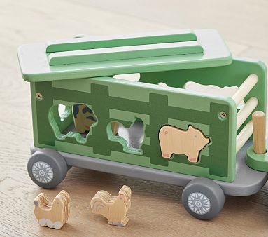 Farm Animal Shape-Sorter Pull Toy | Pottery Barn Kids