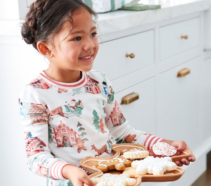 Gingerbread Organic Pajama Set | Pottery Barn Kids
