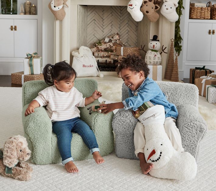 Sherpa Cozy Critter Christmas Stocking Collection | Pottery Barn Kids