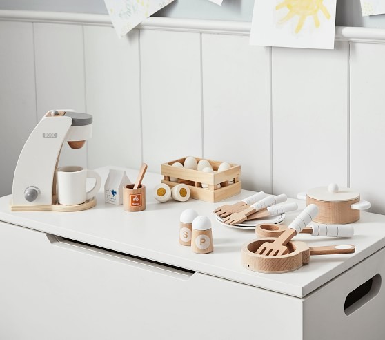 Wooden Cooking & Eating Set | Pottery Barn Kids