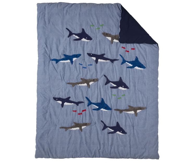 Candlewick Sharks Comforter & Shams | Pottery Barn Kids