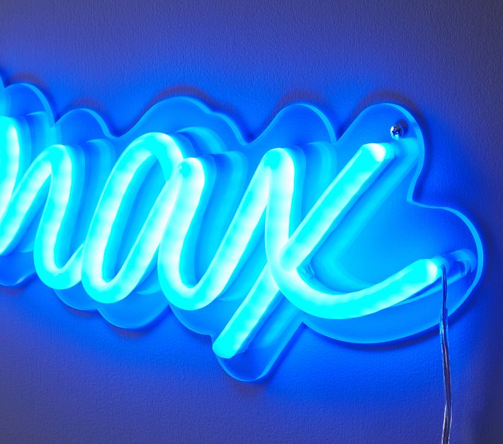 Brite Lite Tribe Personalized Flow Neon LED Wall Light | Pottery Barn Kids