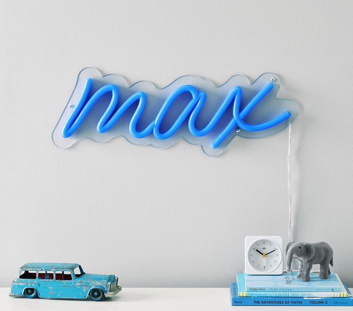 Brite Lite Tribe Personalized Flow Neon LED Wall Light | Pottery Barn Kids